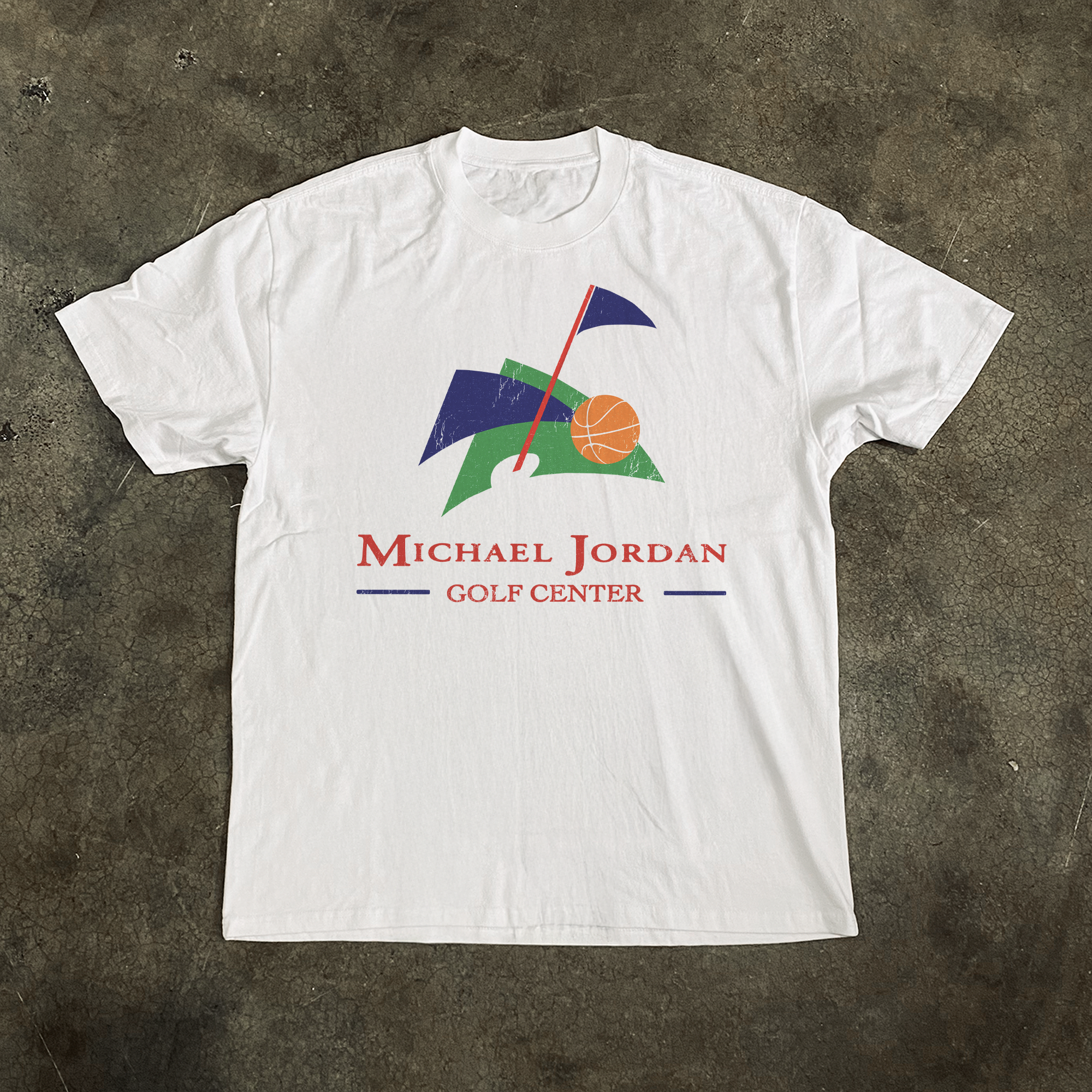 MJ GOLF CENTER HEAVYWEIGHT WHITE TSHIRT – AOCTW