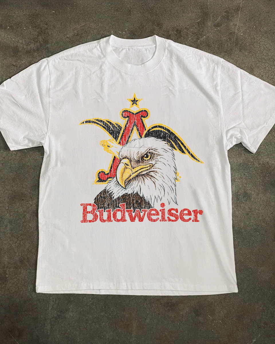 Budweiser Eagle Heavyweight White Tee – AOCTW