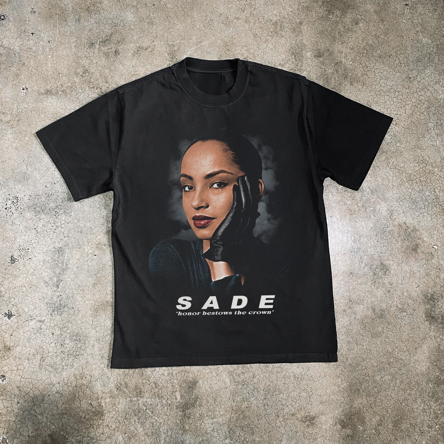 Sade - Honor Bestows The Crown Heavyweight Black T-Shirt – AOCTW