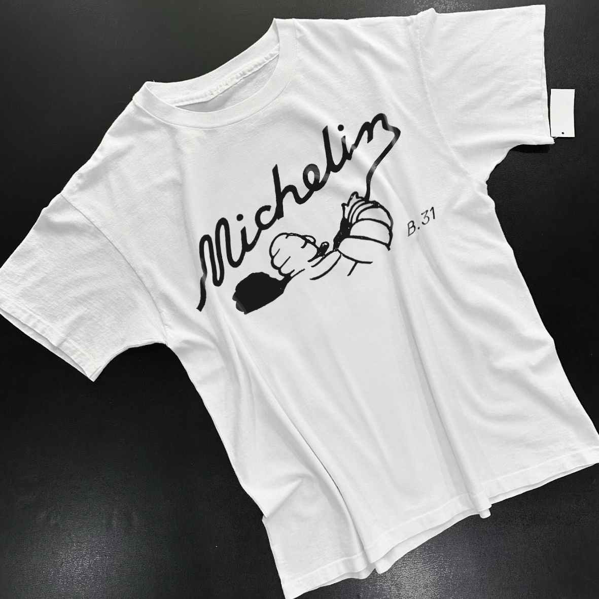 MICHELIN ONE SHOT WHITE HEAVYWEIGHT T-SHIRT – AOCTW