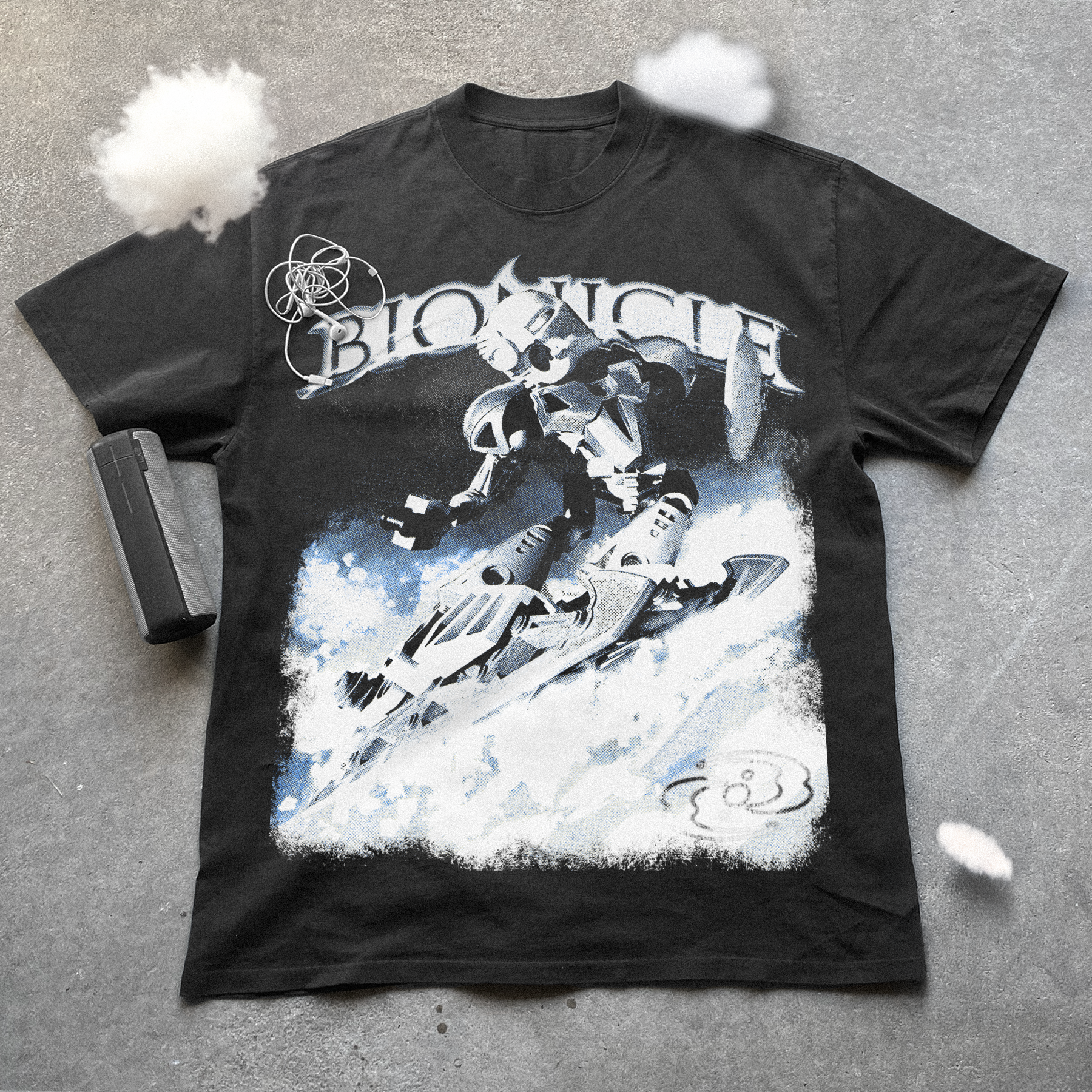 Bionicle 'Snow' Kopaka Heavyweight Washed Black T-Shirt – AOCTW