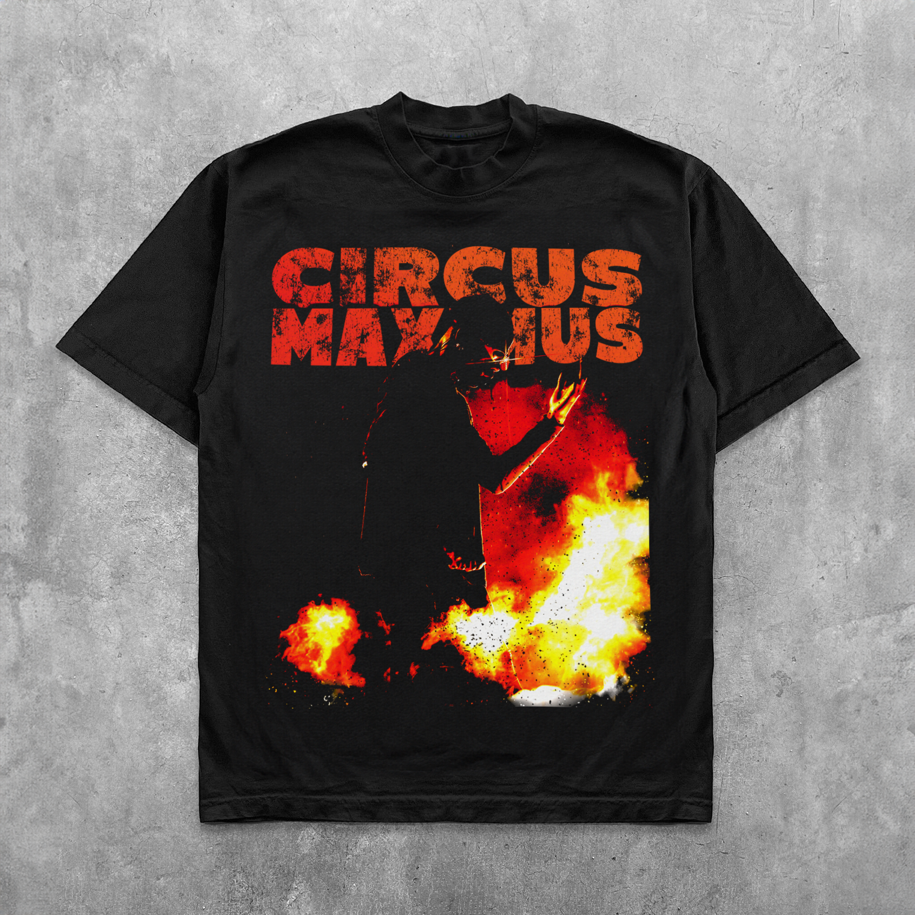2024 Travis Scott 'Circus Maximus Tour' Merch Heavyweight Black T-Shir ...