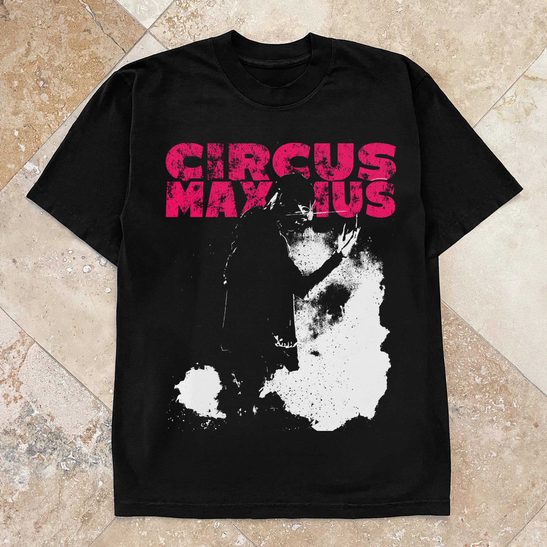 2024 Travis Scott 'Circus Maximus Tour' Merch W / Dates Heavyweight Bl ...