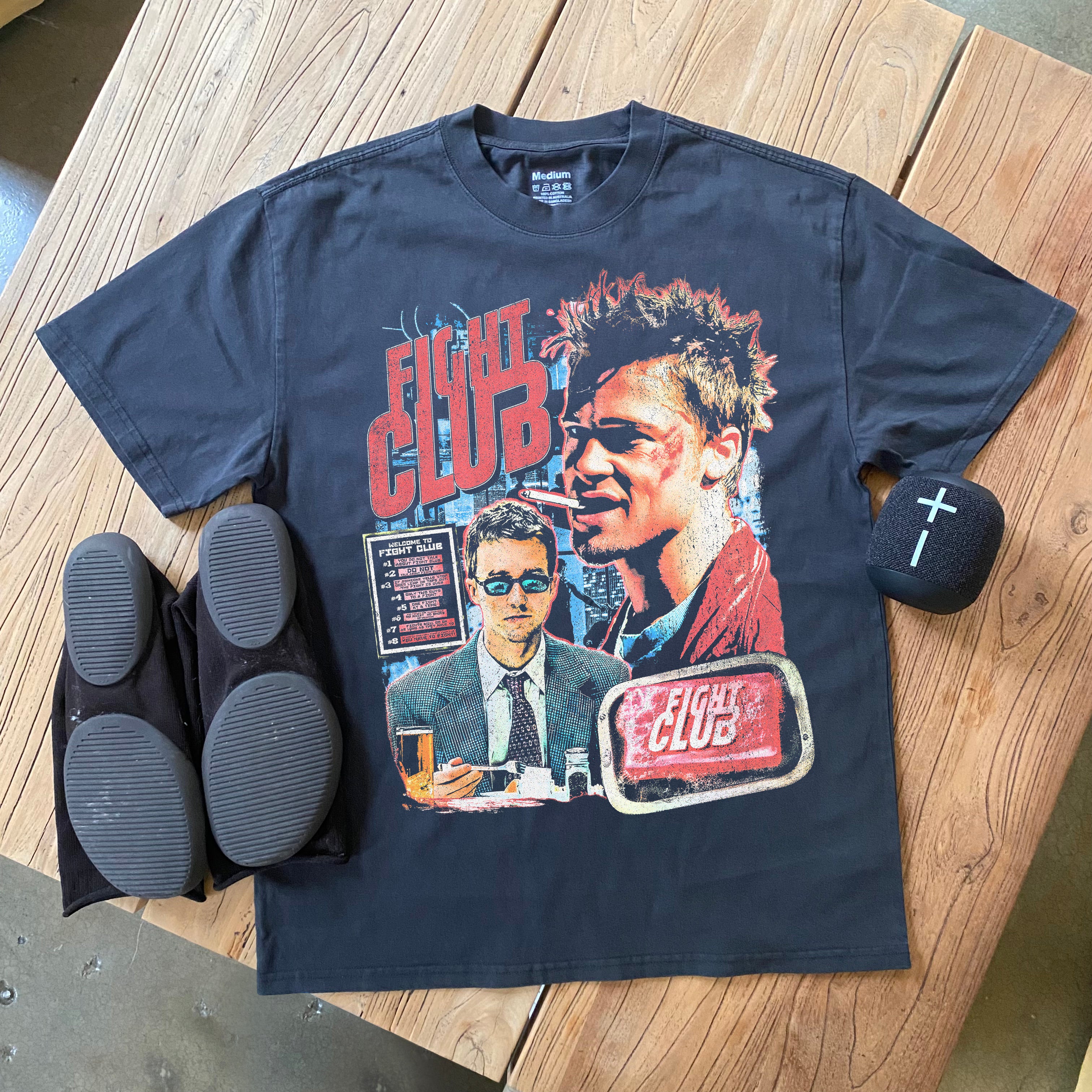 Fight Club Heavyweight Black T-Shirt – AOCTW