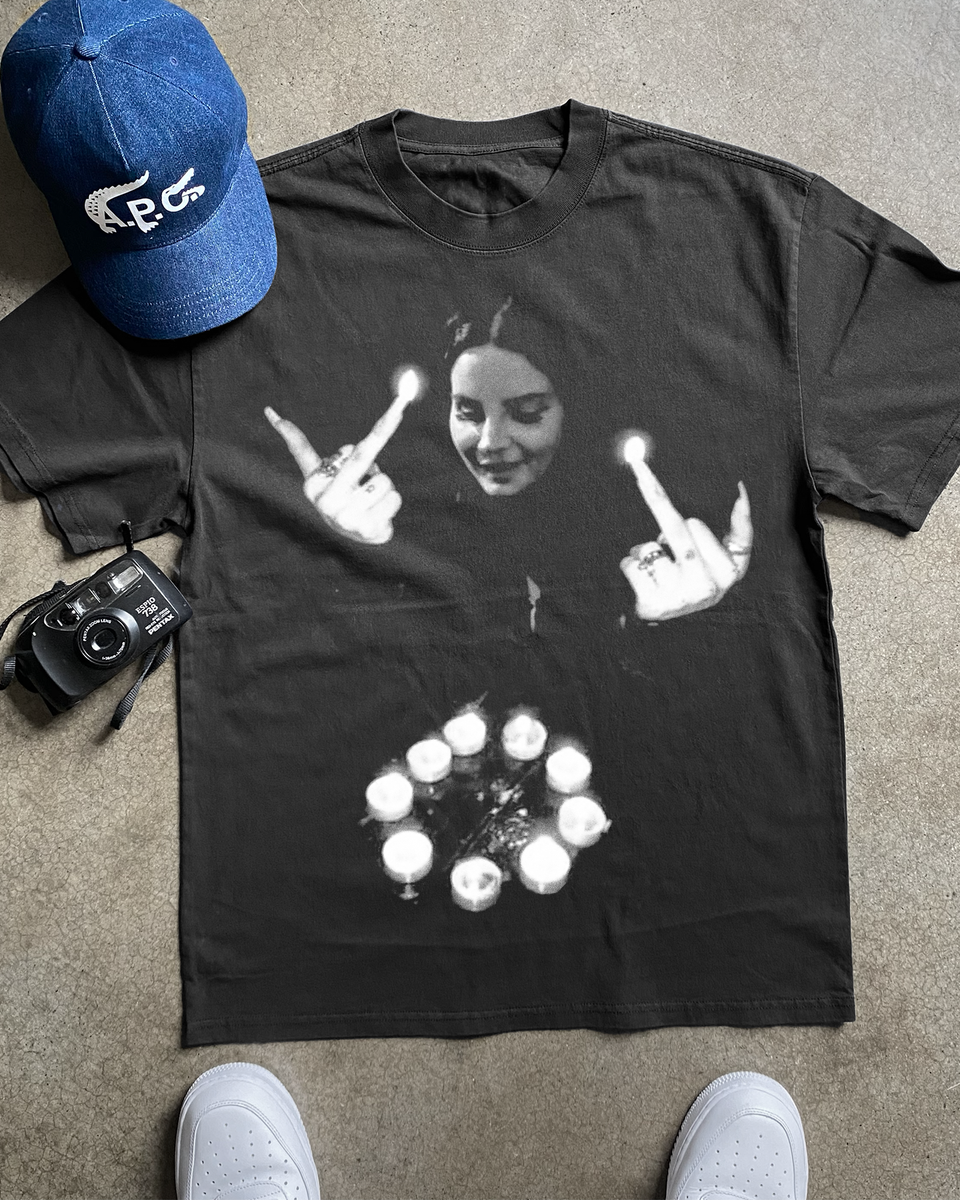 'Lana Finger Candles' Heavyweight Black T-Shirt – AOCTW
