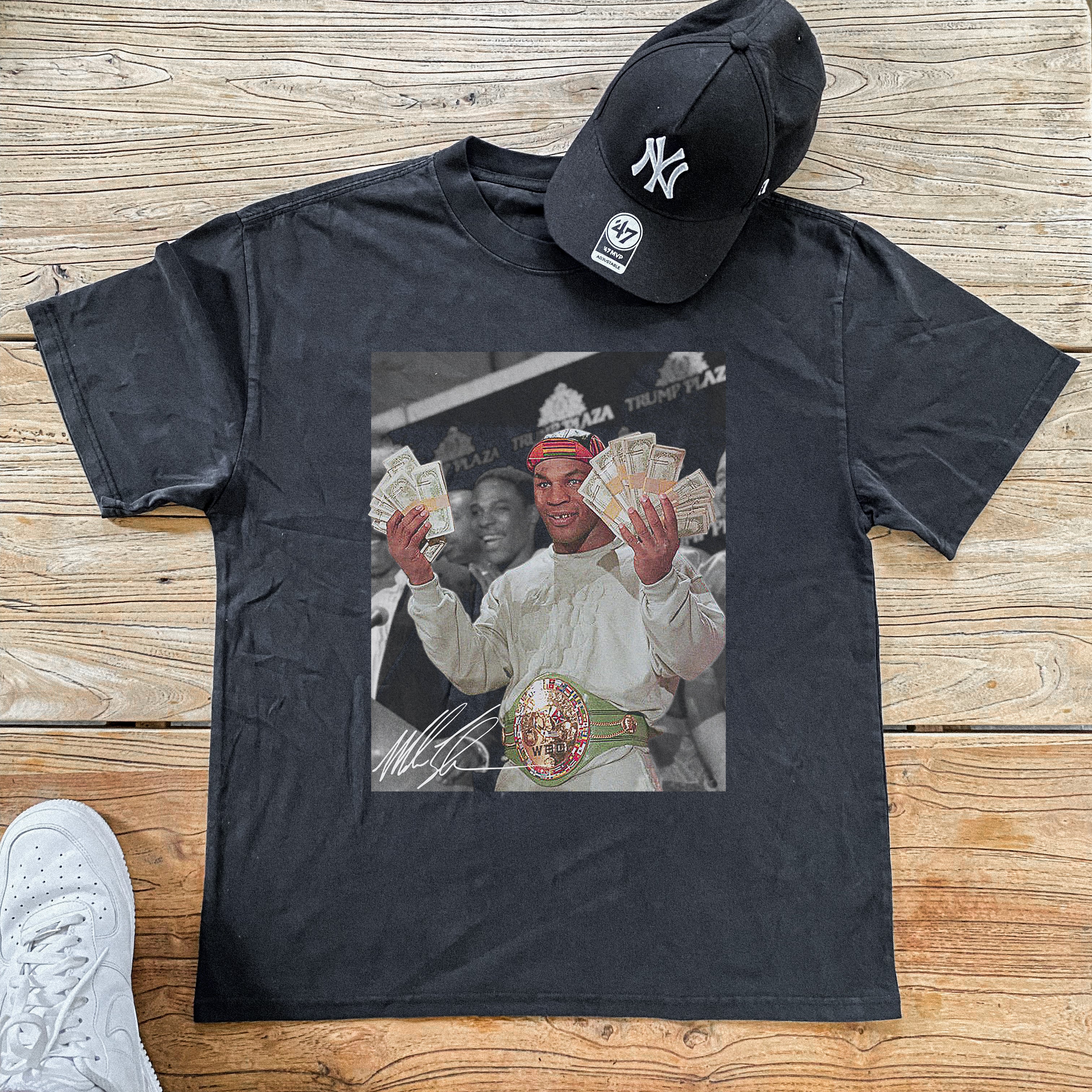 Mike Tyson-Money Print Heavyweight Black T-Shirt – AOCTW
