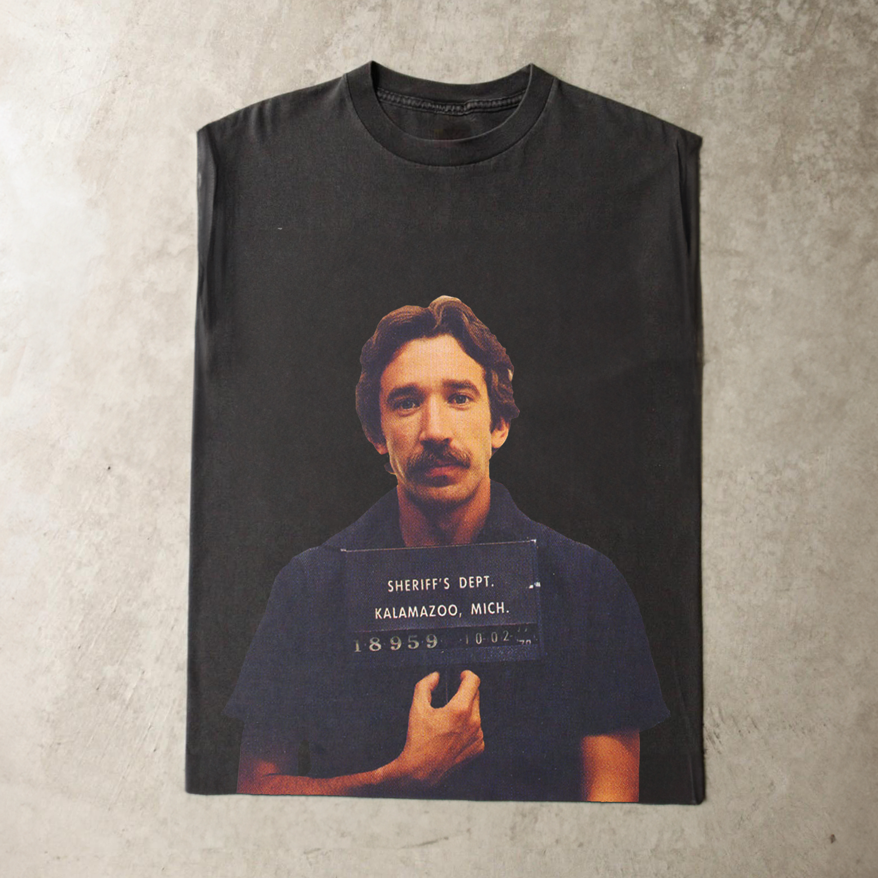 'Improvement' Mugshot Heavyweight Cut-Off Black T-Shirt – AOCTW