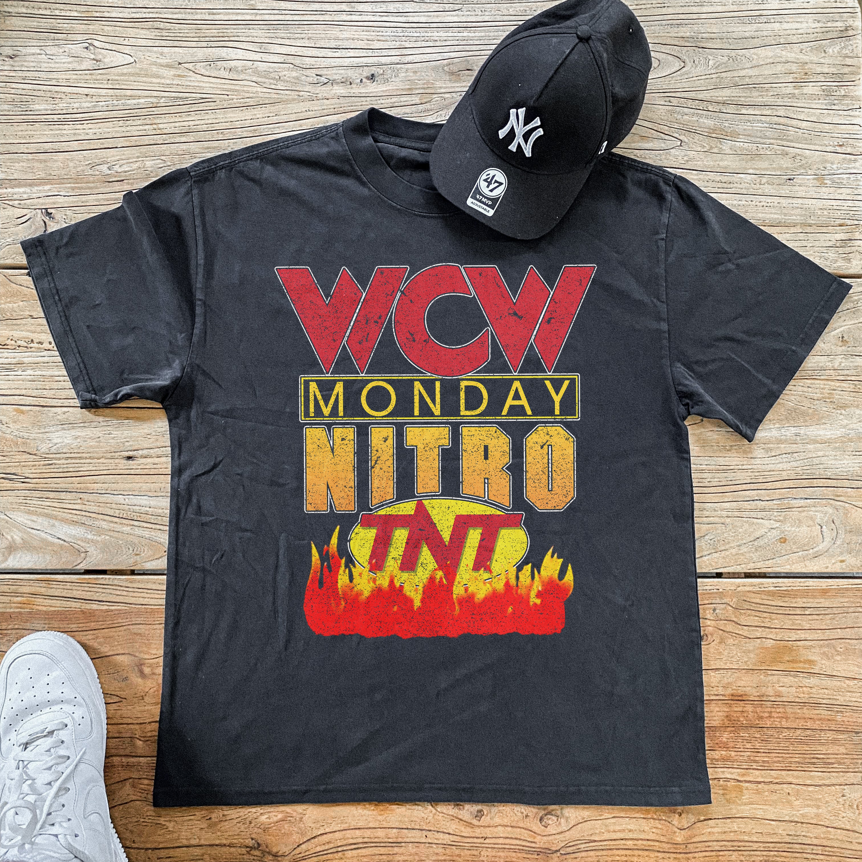 Wcw Monday Nitro Tnt Heavyweight Black T-Shirt – AOCTW