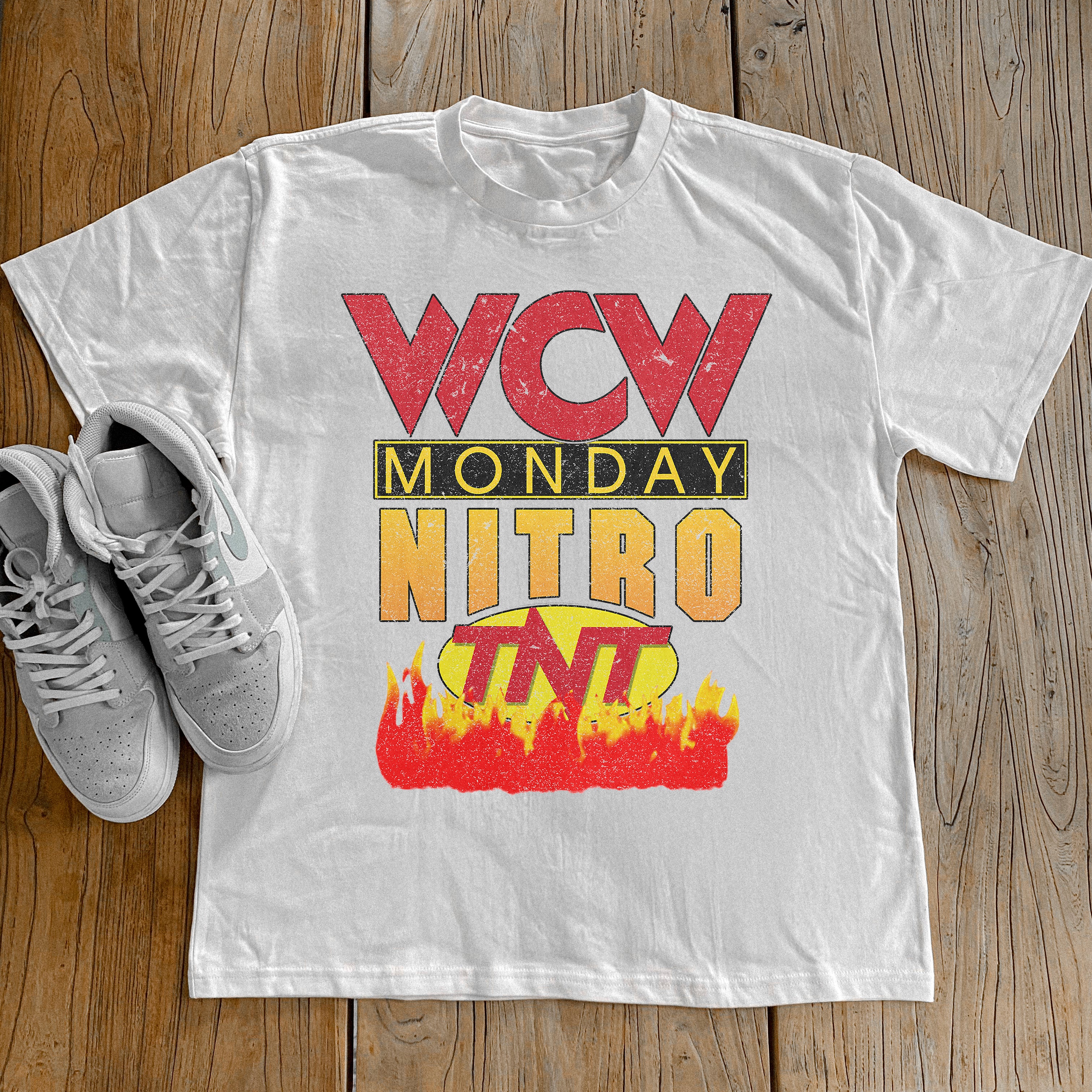 Wcw Monday Nitro Tnt Heavyweight White T-Shirt – AOCTW