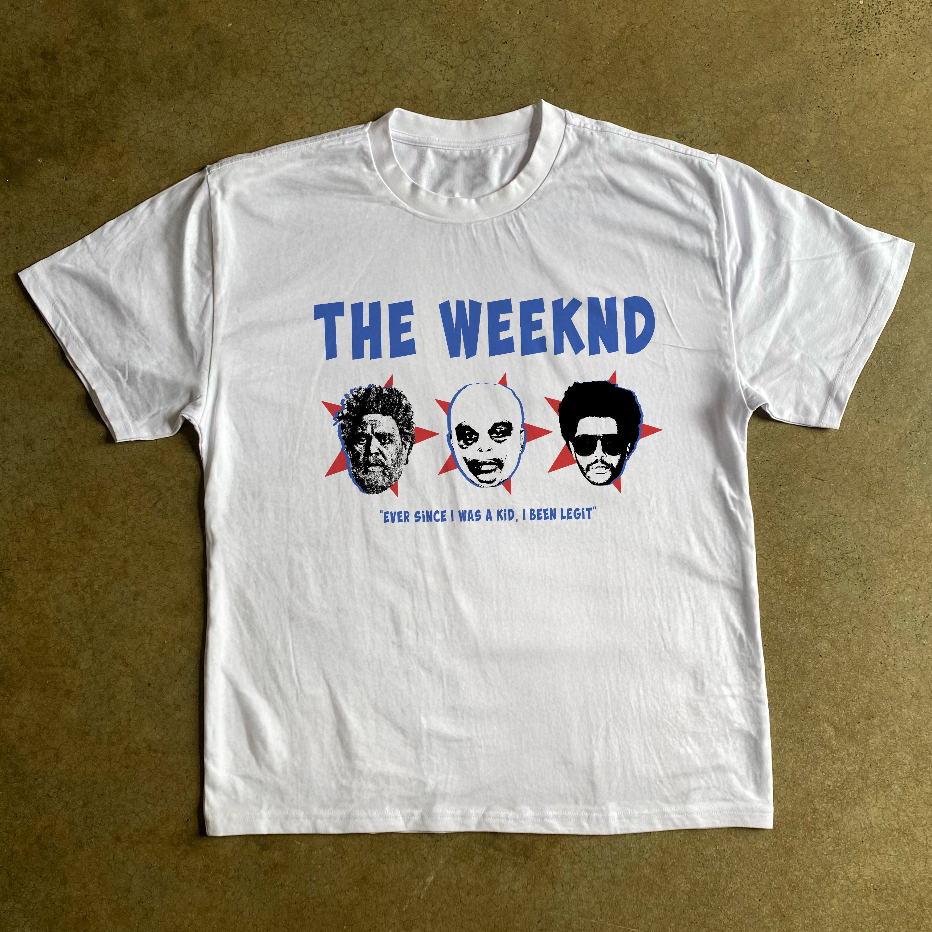 The Weeknd - Legit Heavyweight White T-Shirt – AOCTW